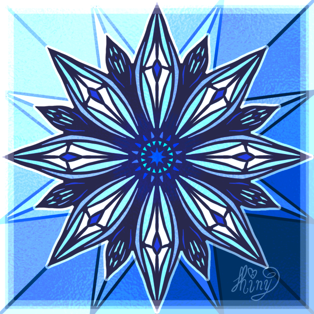 Snowflake Stained Glass - ibisPaint