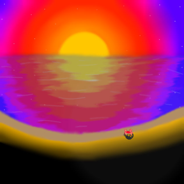 evening beach - ibisPaint