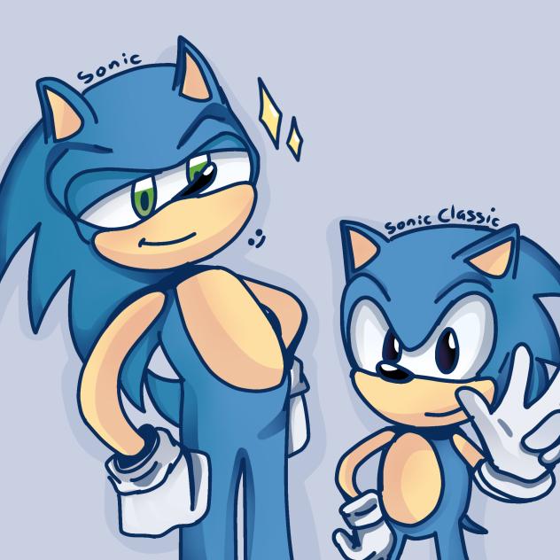 Sonic x sonic classic - ibisPaint