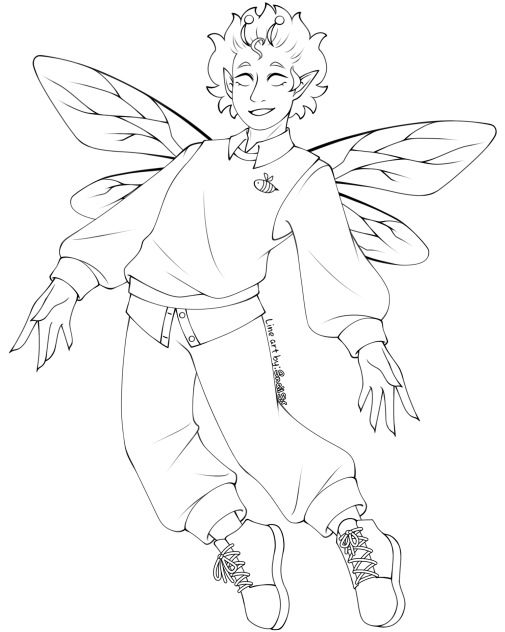 Ghost Bee Lineart - ibisPaint