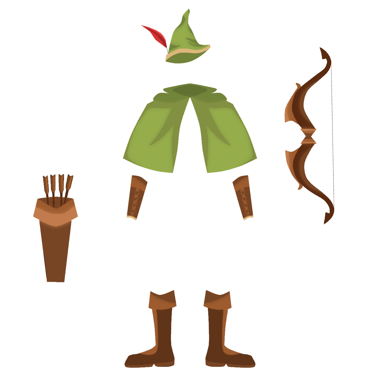 Bow and arrow set - ibisPaint