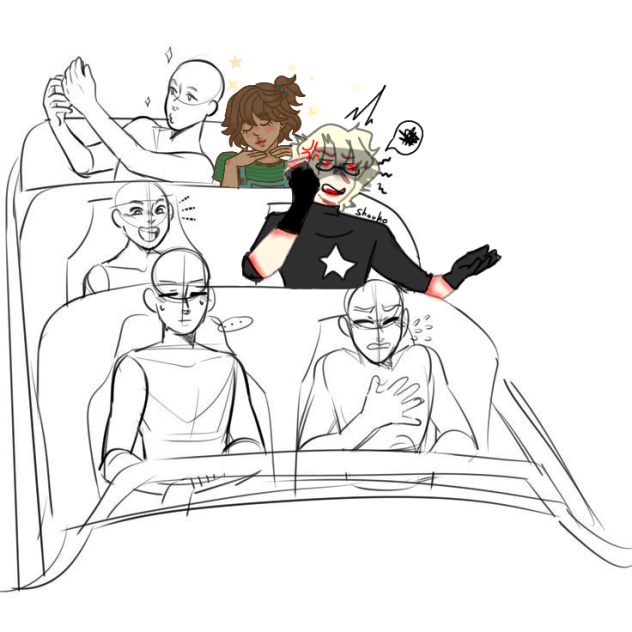 Collab at roller coaster - ibisPaint