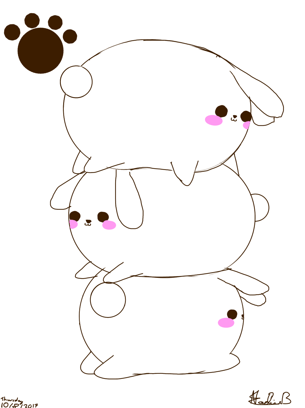 Cute Bunny Stack - ibisPaint