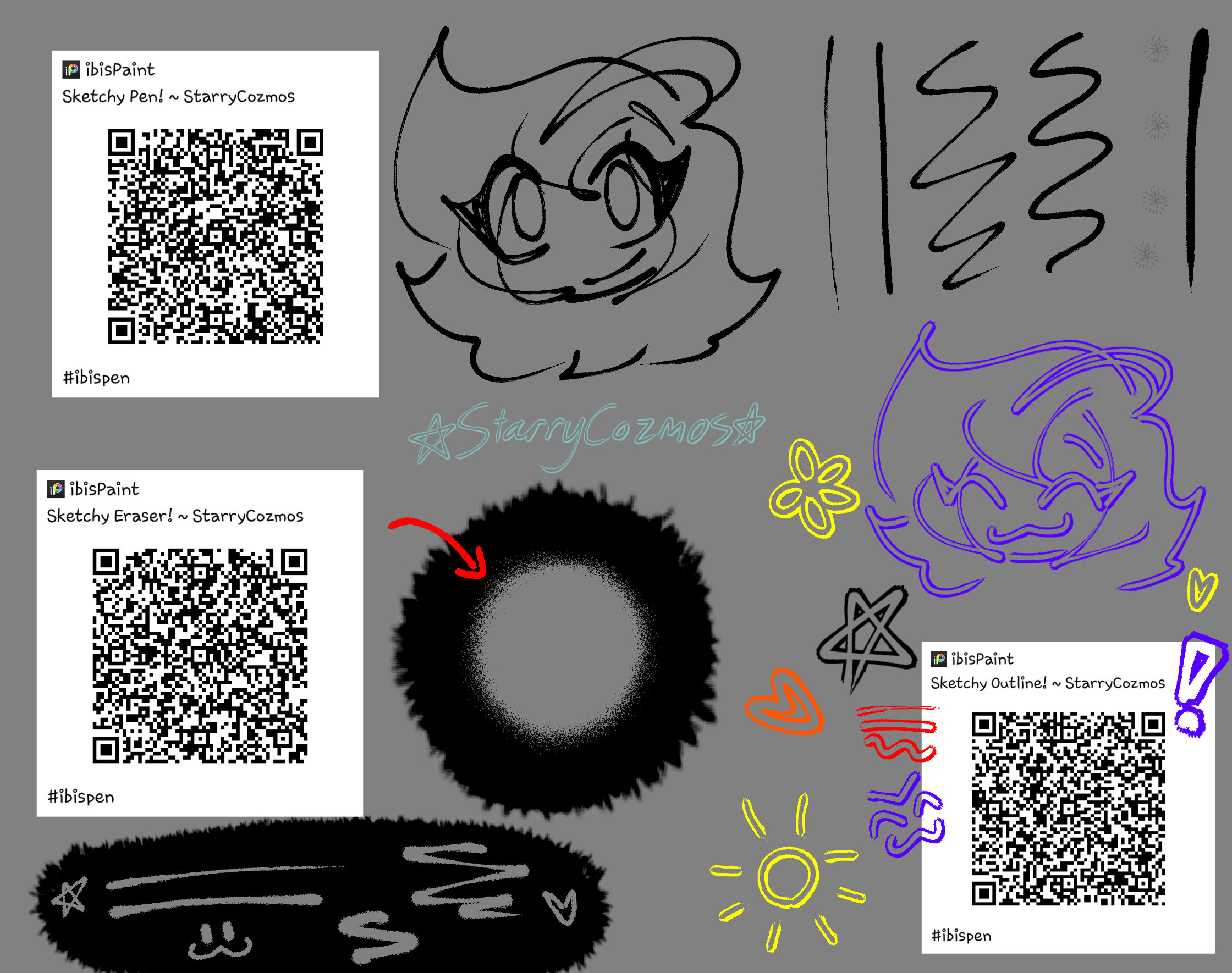 Sketchy Brushes! ~ 685 - ibisPaint