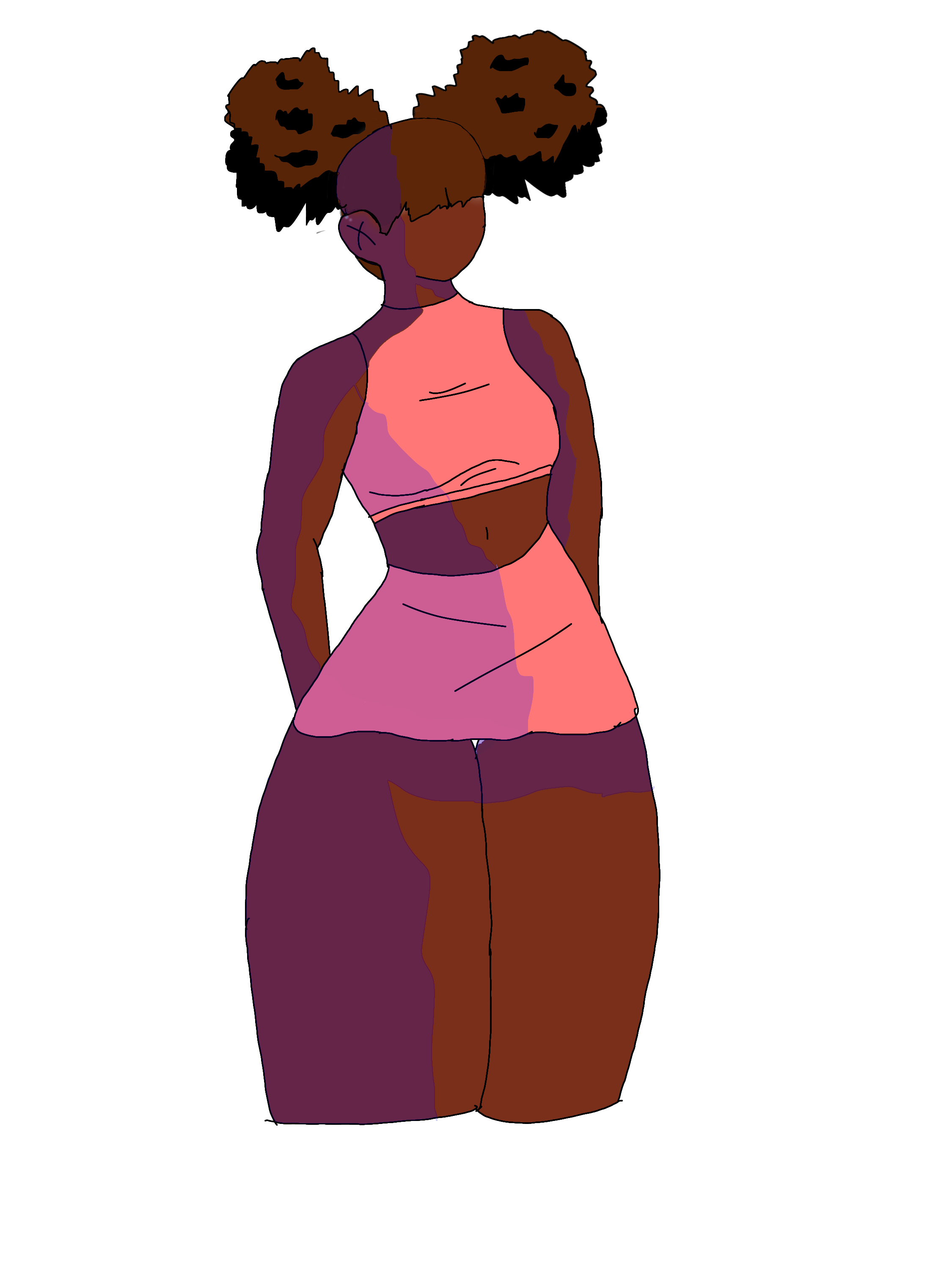 drawing a thick girl - ibisPaint