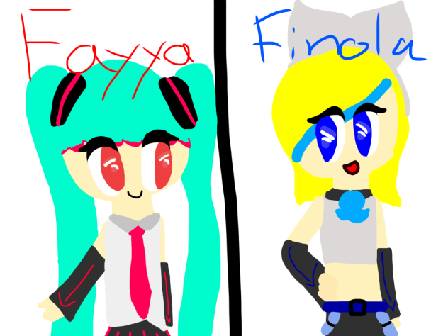 hatsune fayya and fin kagamine - ibisPaint