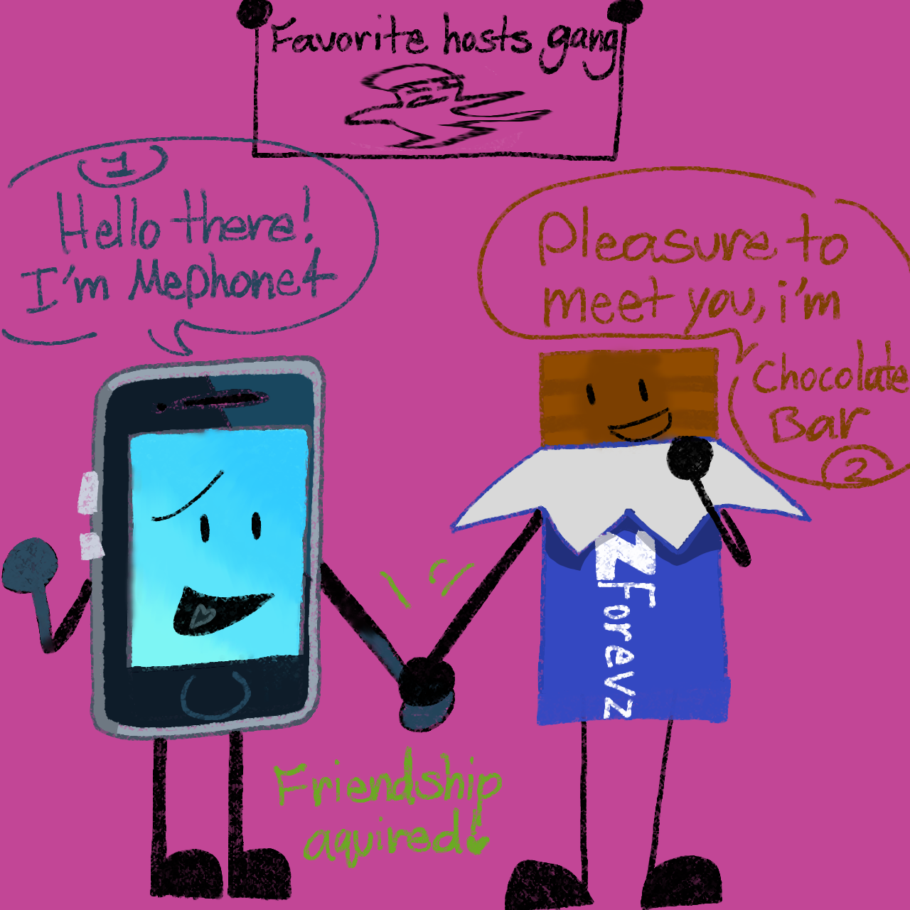 Mephone4 and Chocolate Bar!!! - ibisPaint