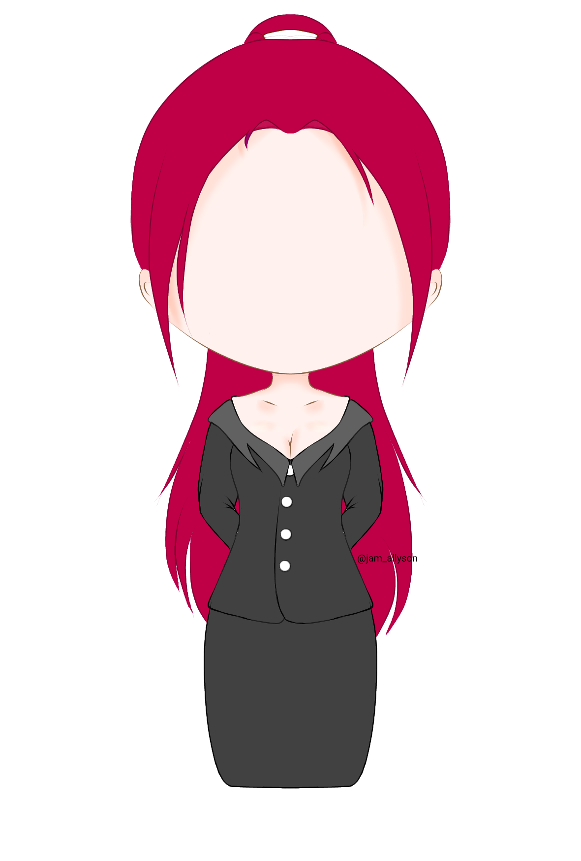 gacha character 3 (office worker) - ibisPaint