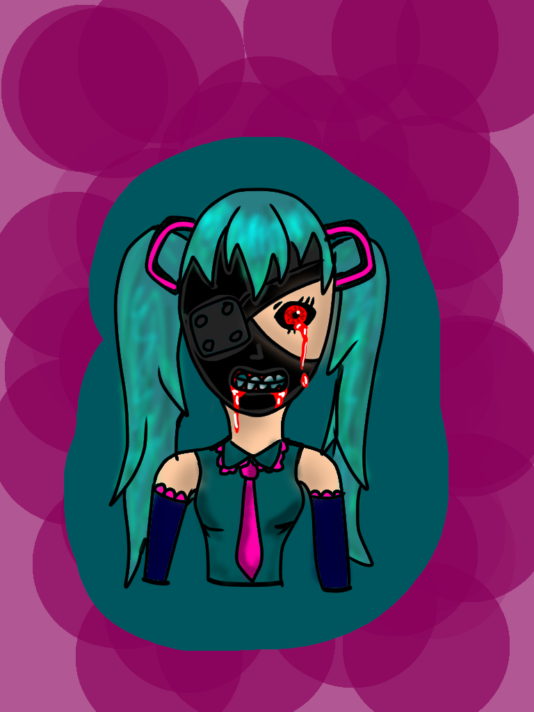 Hatsune Miku. Tokyo ghoul speed paint - ibisPaint