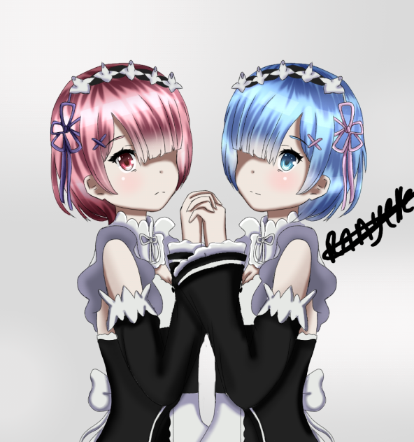 Rem and Ram - ibisPaint
