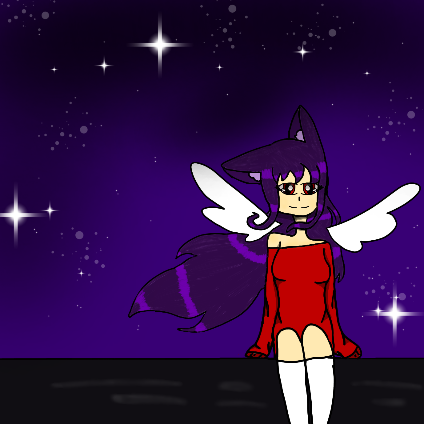 angel-wolf girl - ibisPaint