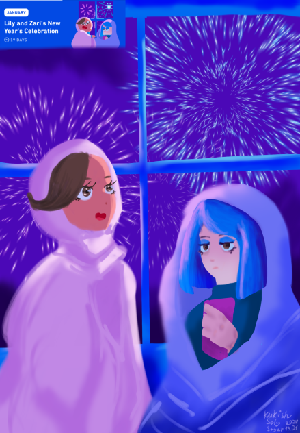 Lily and Zari New year’s Celebration! - ibisPaint