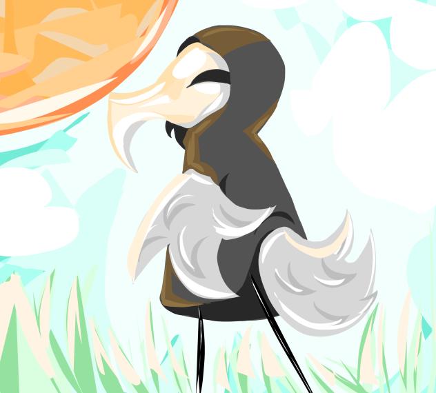 sunny day for a bird - ibisPaint