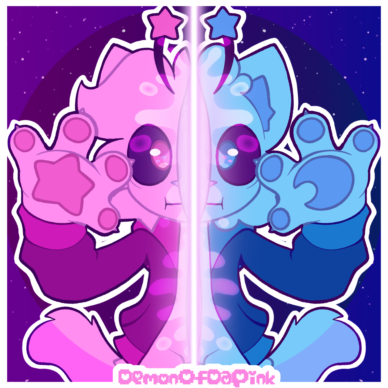 Split it 💗💙 - ibisPaint