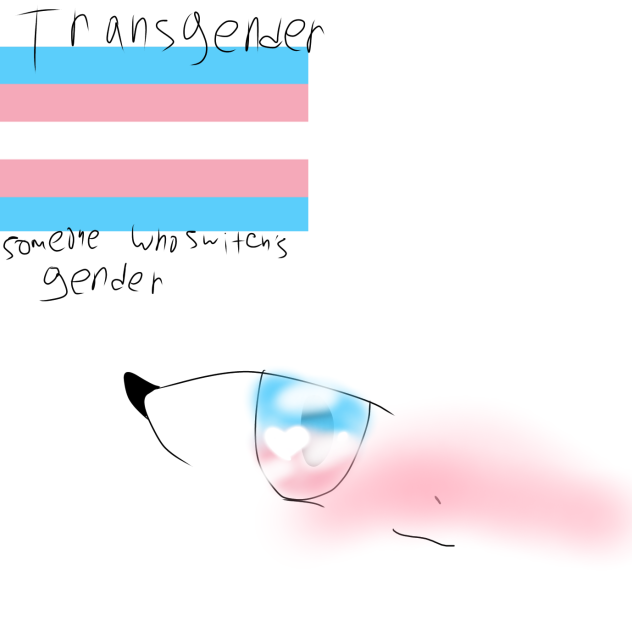 Transgender flag as eyes - ibisPaint