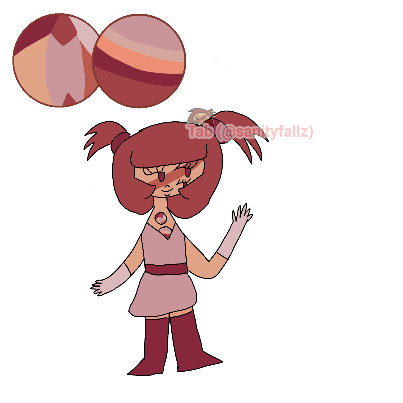 Carnelian and Morganite fusion - ibisPaint