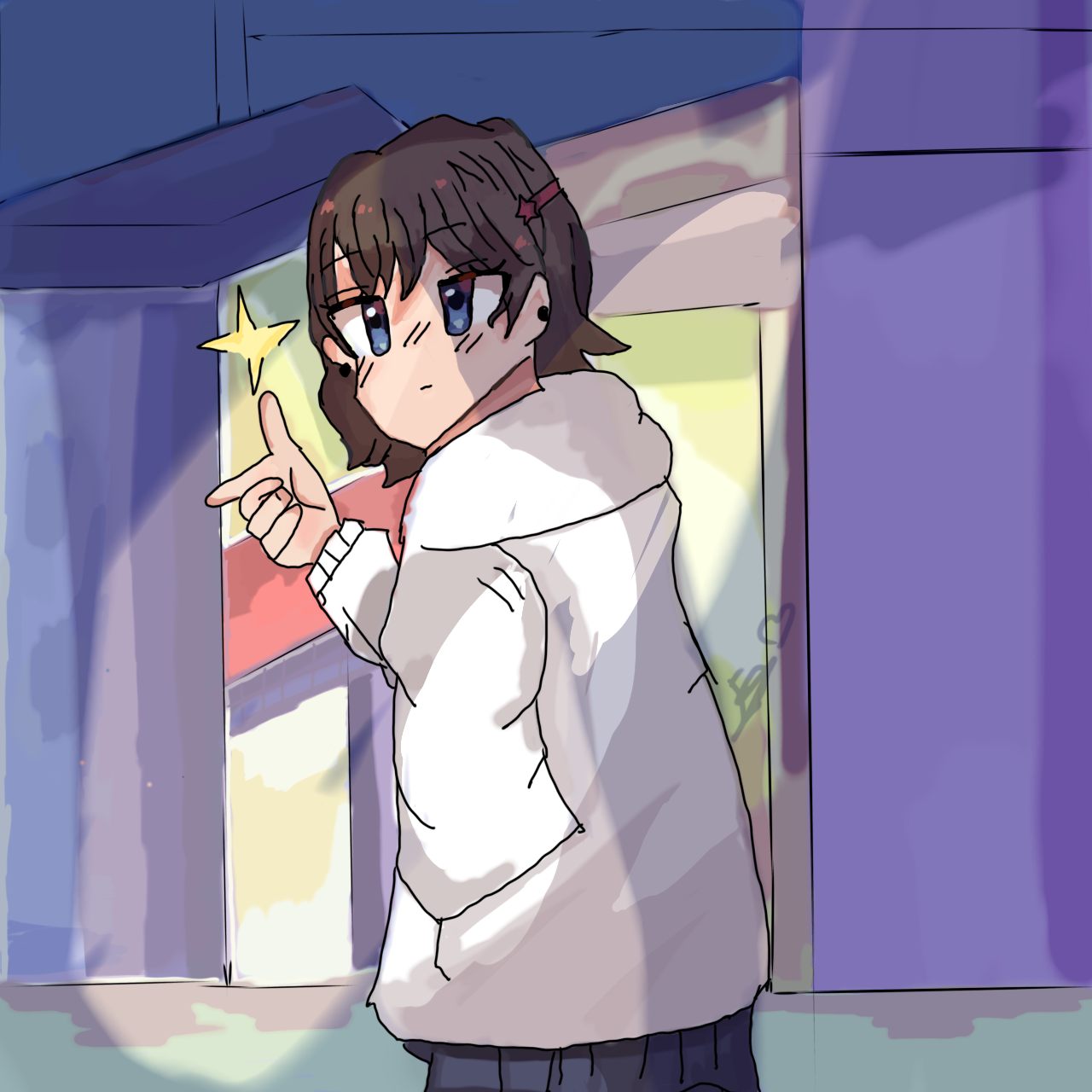 Chica ciudad dibujo - ibisPaint