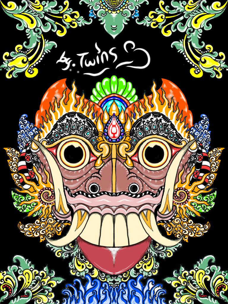 Draw karang Boma Bali - ibisPaint