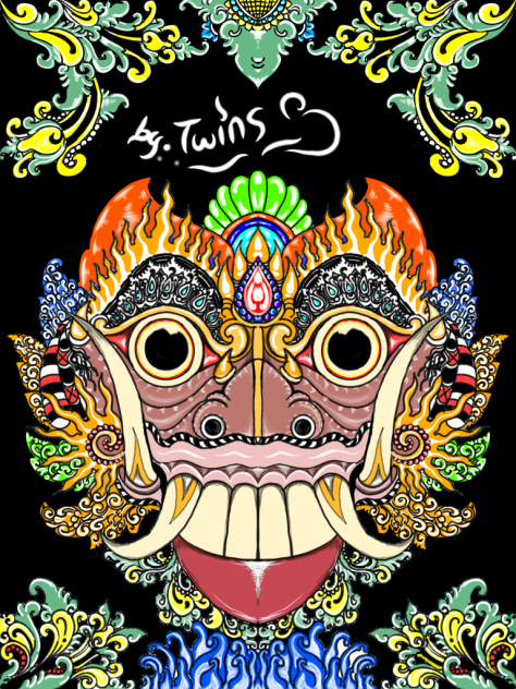 Draw karang Boma Bali - ibisPaint