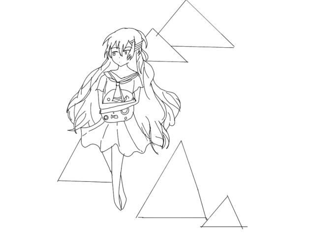 geometry girl 線画 - ibisPaint