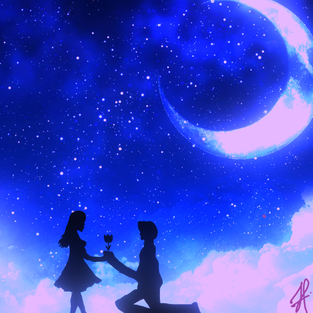 Bintang di langit malam - ibisPaint