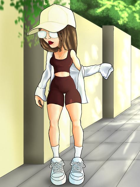 Instagram Girl Cartoon Style - ibisPaint