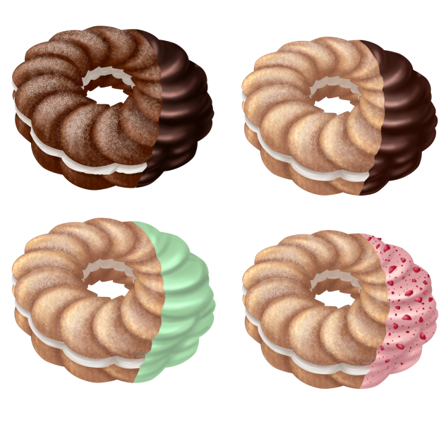 Donuts cruller - ibisPaint