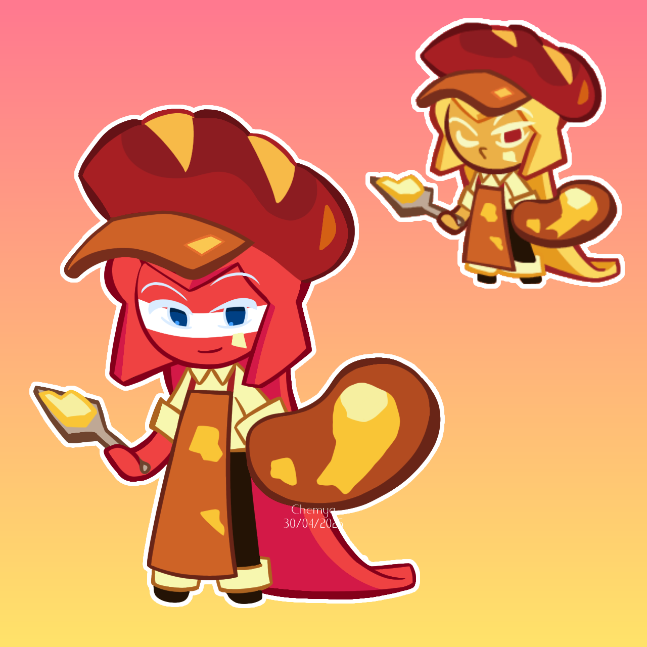 Austria as Butter Pretzel Cookie - ibisPaint