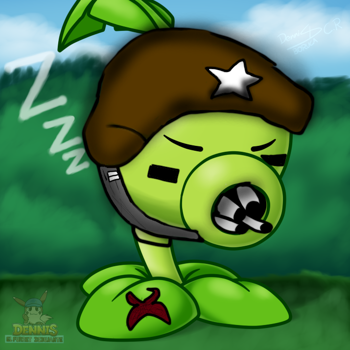 Gatling peashooter Ganarte #peashooter - ibisPaint