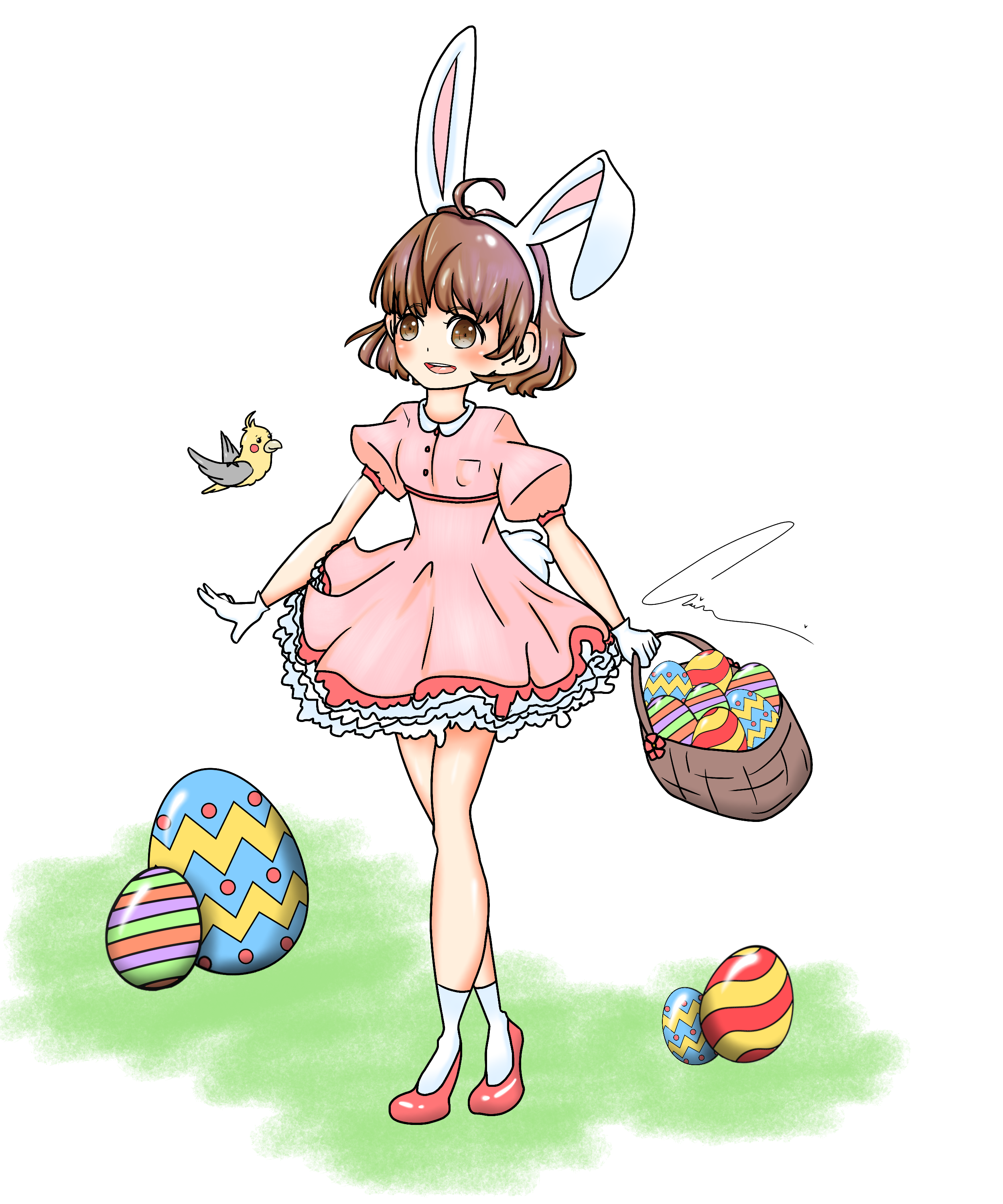 Hinami fuguchi Easter fan art - ibisPaint