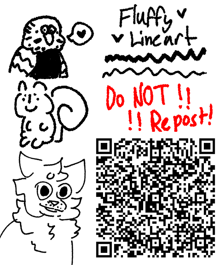 !! Fluffy Lineart !! - ibisPaint