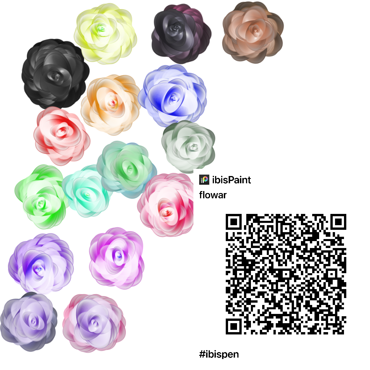 Flower brush yay - ibisPaint