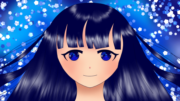 Sparkling blue glitter girl 🧚🏻‍♀️💕 - ibisPaint