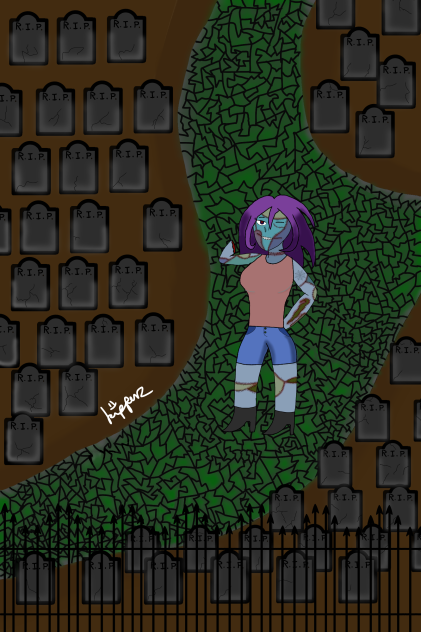 Zombella In the Graveyard - ibisPaint