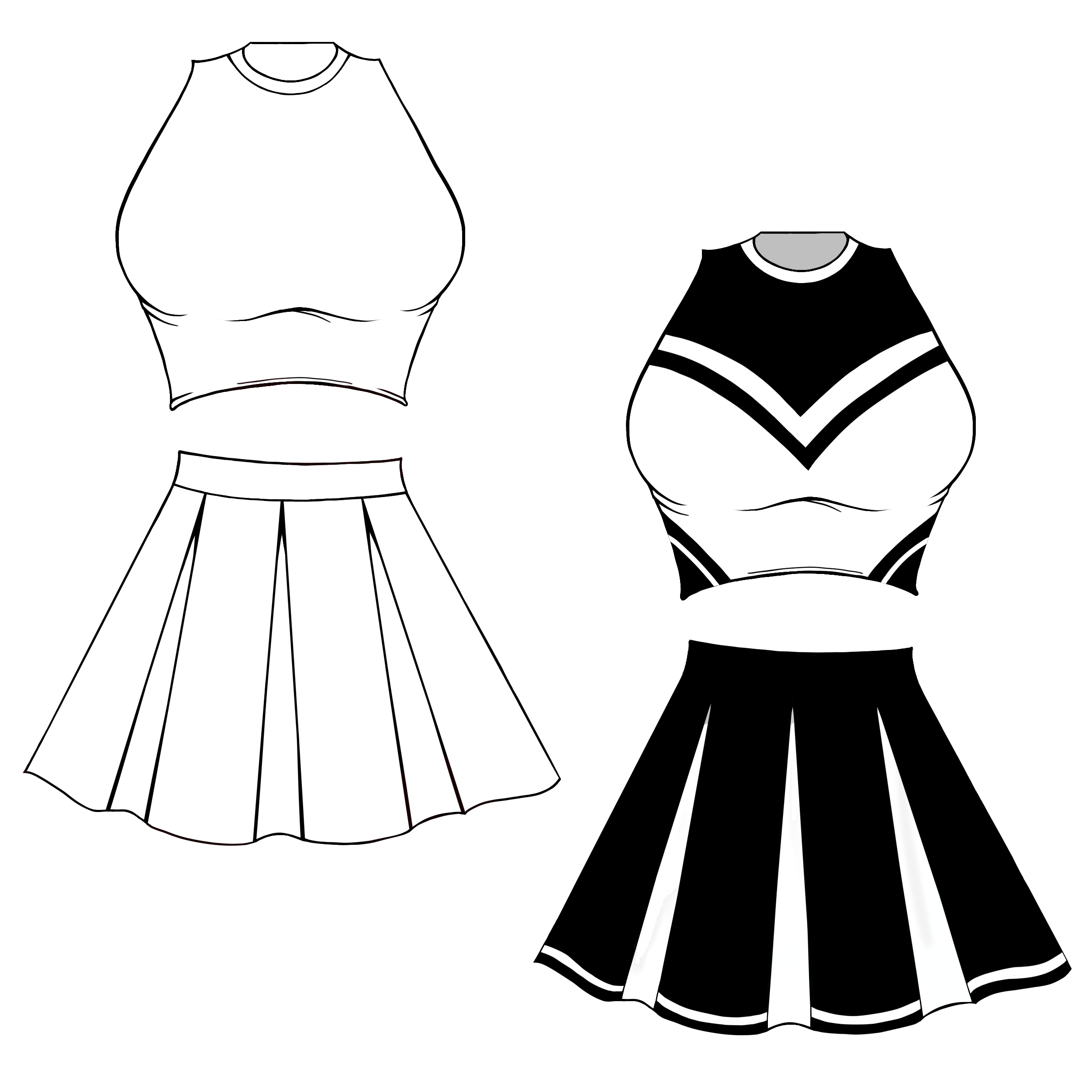 Tracing Cheerleader Outfit - ibisPaint