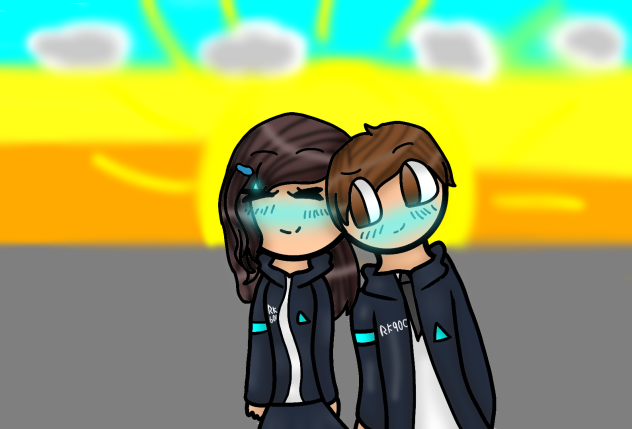 Goldy x connor (detroit becomes human) - ibisPaint