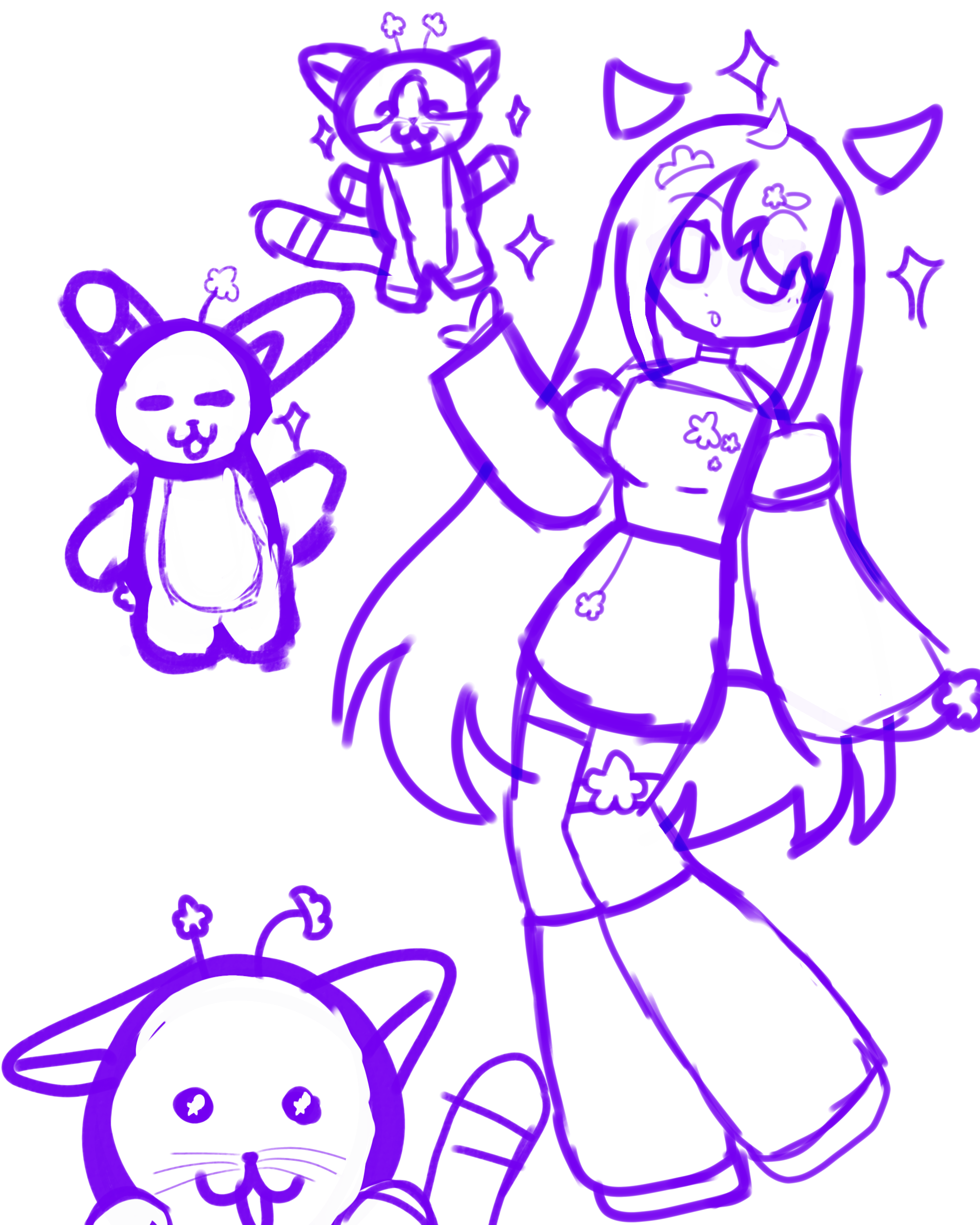 MY OC ADOPTED A NEW PET WIP - ibisPaint