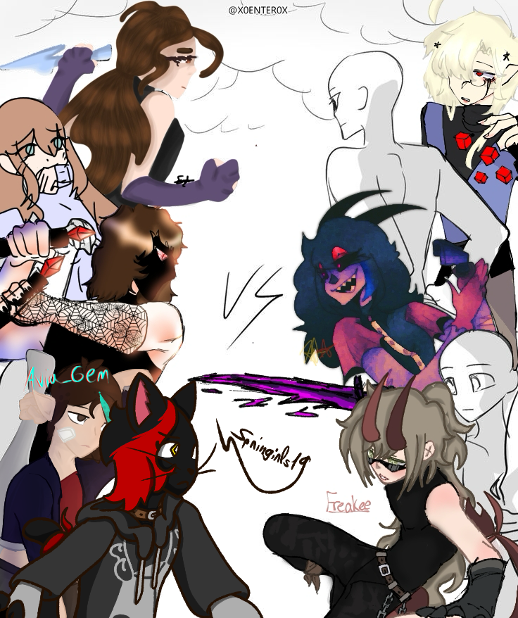 team VS other team collab - ibisPaint