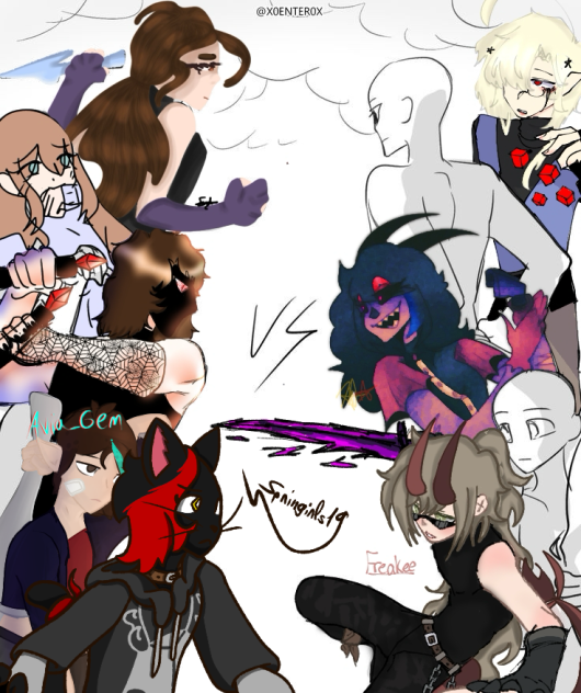 team VS other team collab - ibisPaint