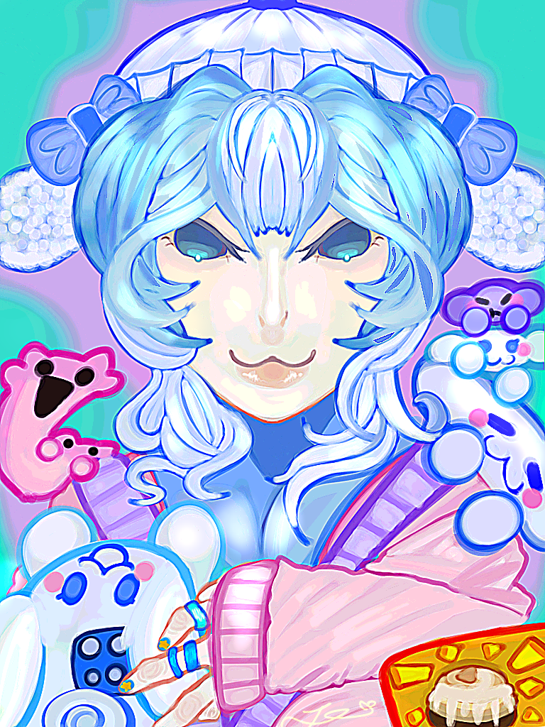 Cinnamon roll as human - ibisPaint