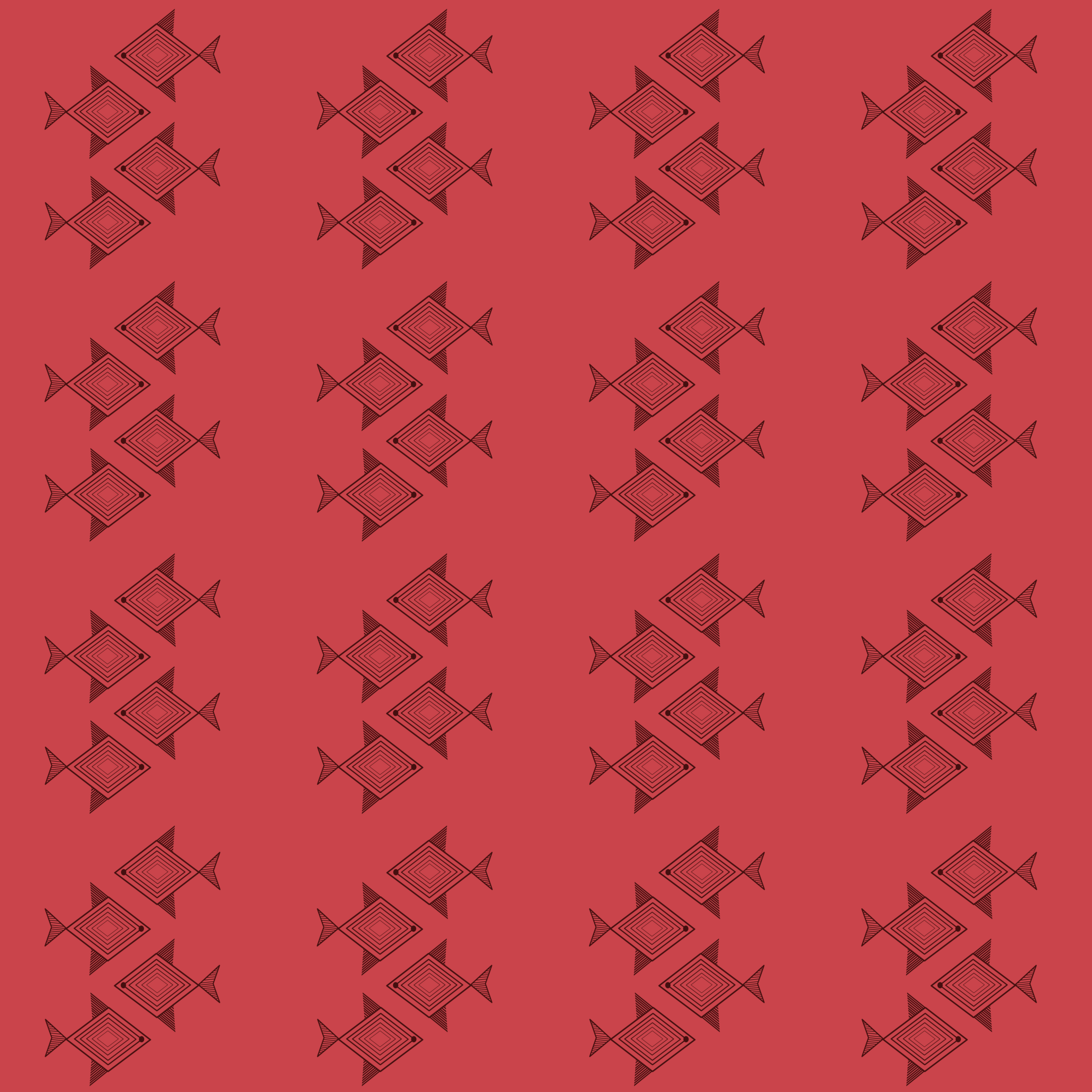Red Fish - Pattern - ibisPaint