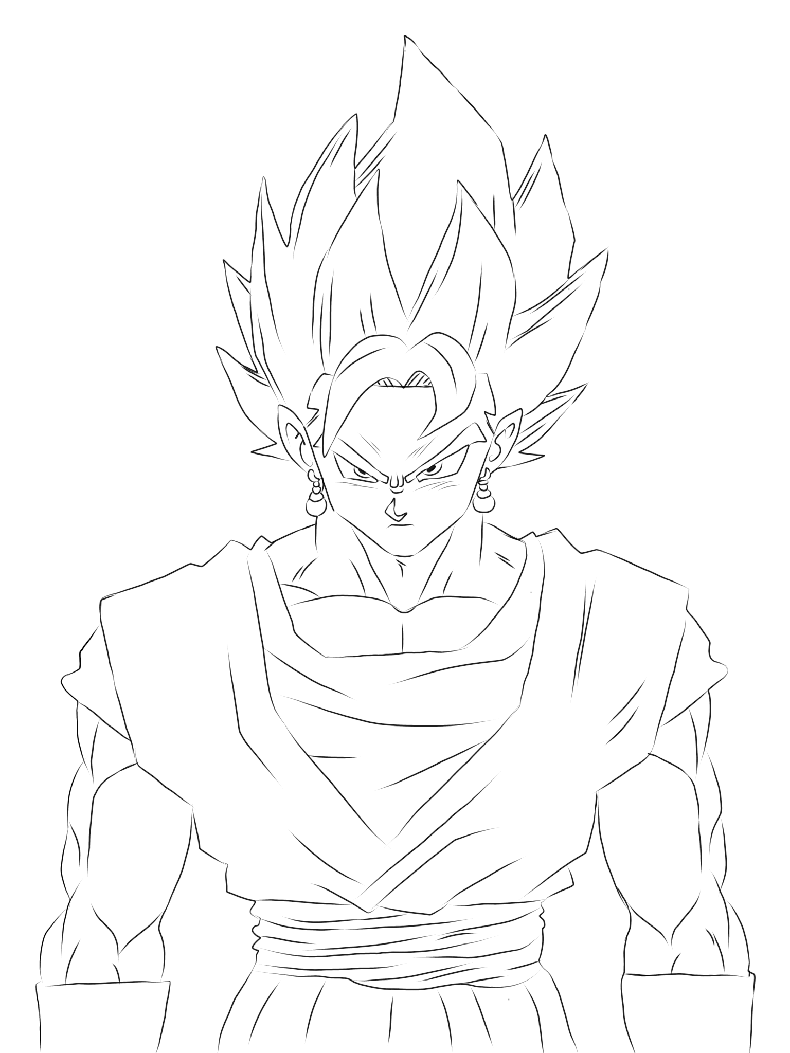 Drawing Vegito Part 2 - ibisPaint