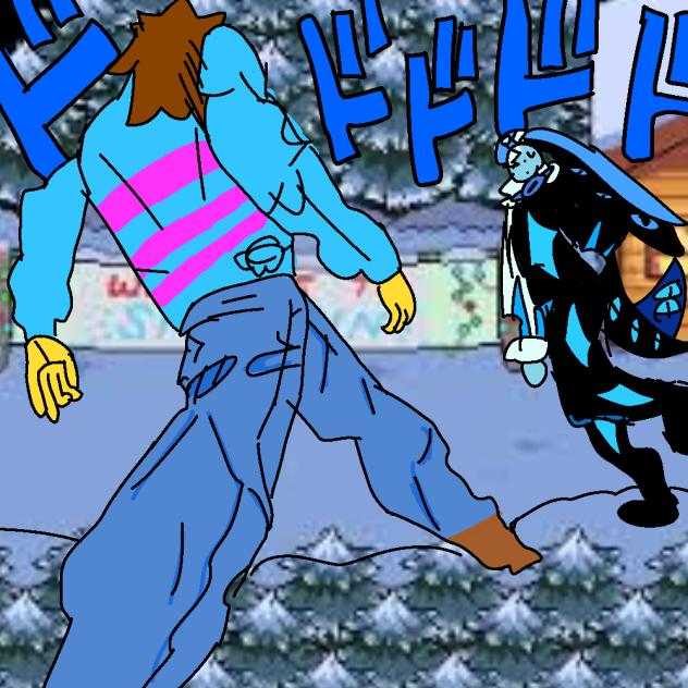 frisk fights shadow milk (frisk solos) - ibisPaint