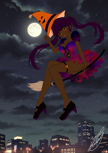 Witch at night - ibisPaint