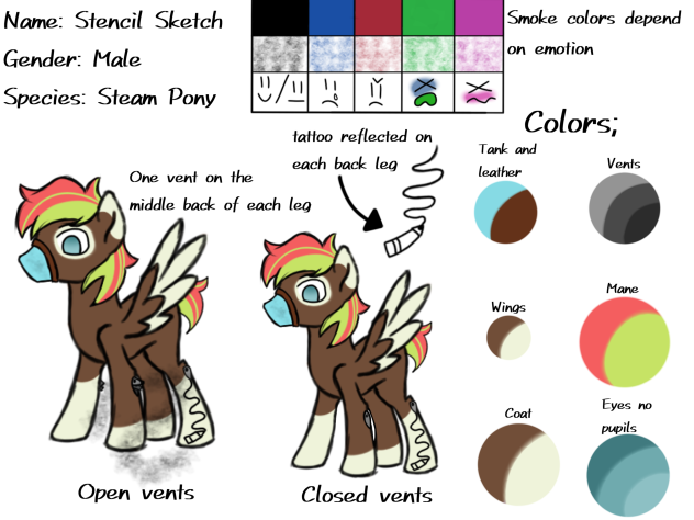 Stencil Sketch ref sheet steam pony - ibisPaint
