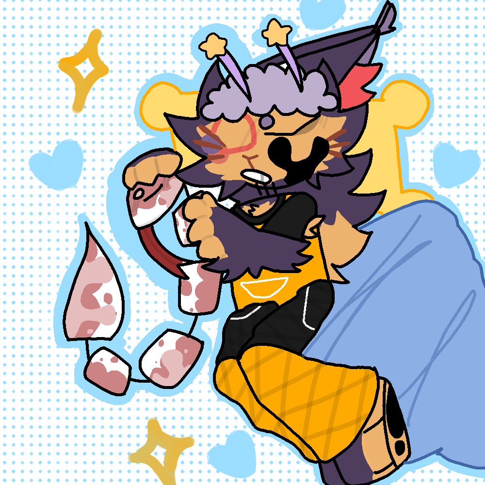 Sleeping time for cat and rag - ibisPaint