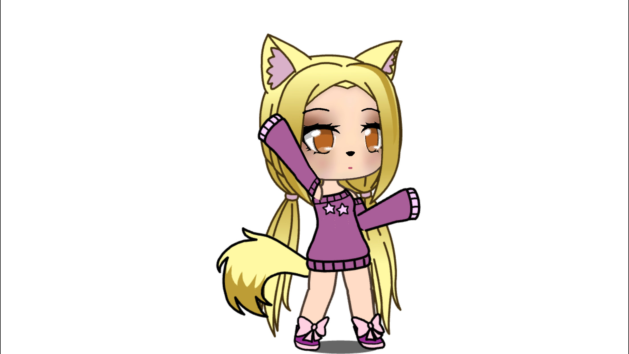 Gacha club fox girl with makeup - ibisPaint