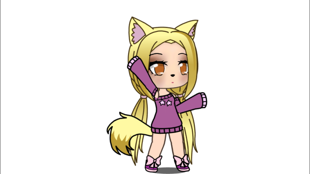 Gacha club fox girl with makeup - ibisPaint