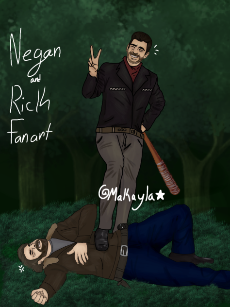 Negan and Rick Fanart - ibisPaint