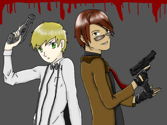 Hitman! 1p England and 2p America - ibisPaint